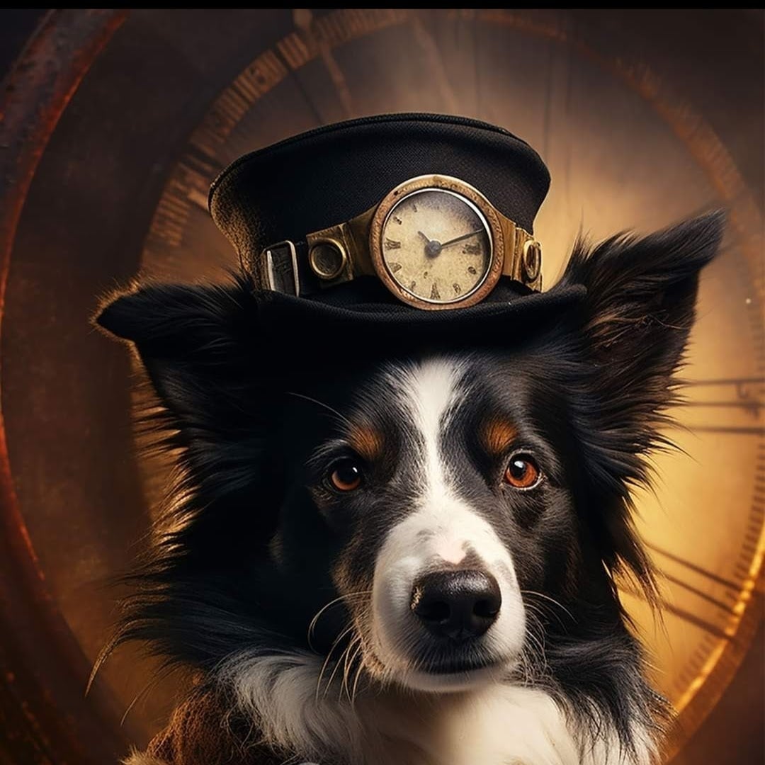 steampunk border collie